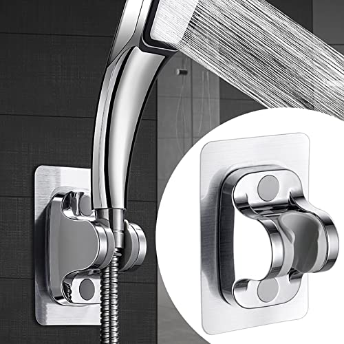 Large Wall Mount Strong Adhesive Waterproof Handheld Shower Holder Shower Head Holder for RV Shower Kids Shower Bathroom Shower Bathroom Organizer (As Shows, One Size)