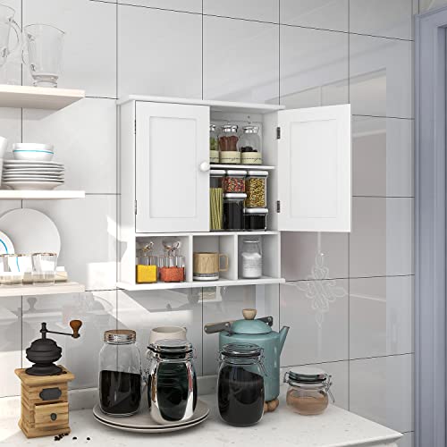 TaoHFE White Bathroom Wall Cabinet and White Bathroom Storage Cabinet Set,Towel Cabinet for Bathroom Floor Cabinet and Bathroom Medicine Cabinet Set