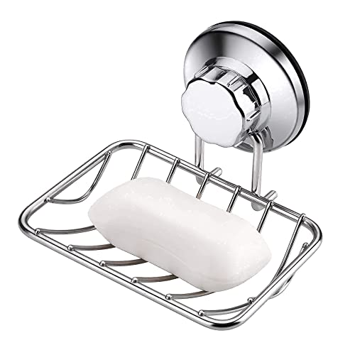 iPEGTOP Vacuum Suction Cup Shower Soap Dishes & Shower Caddy Bath Shelf for Bathroom Storage Organizer