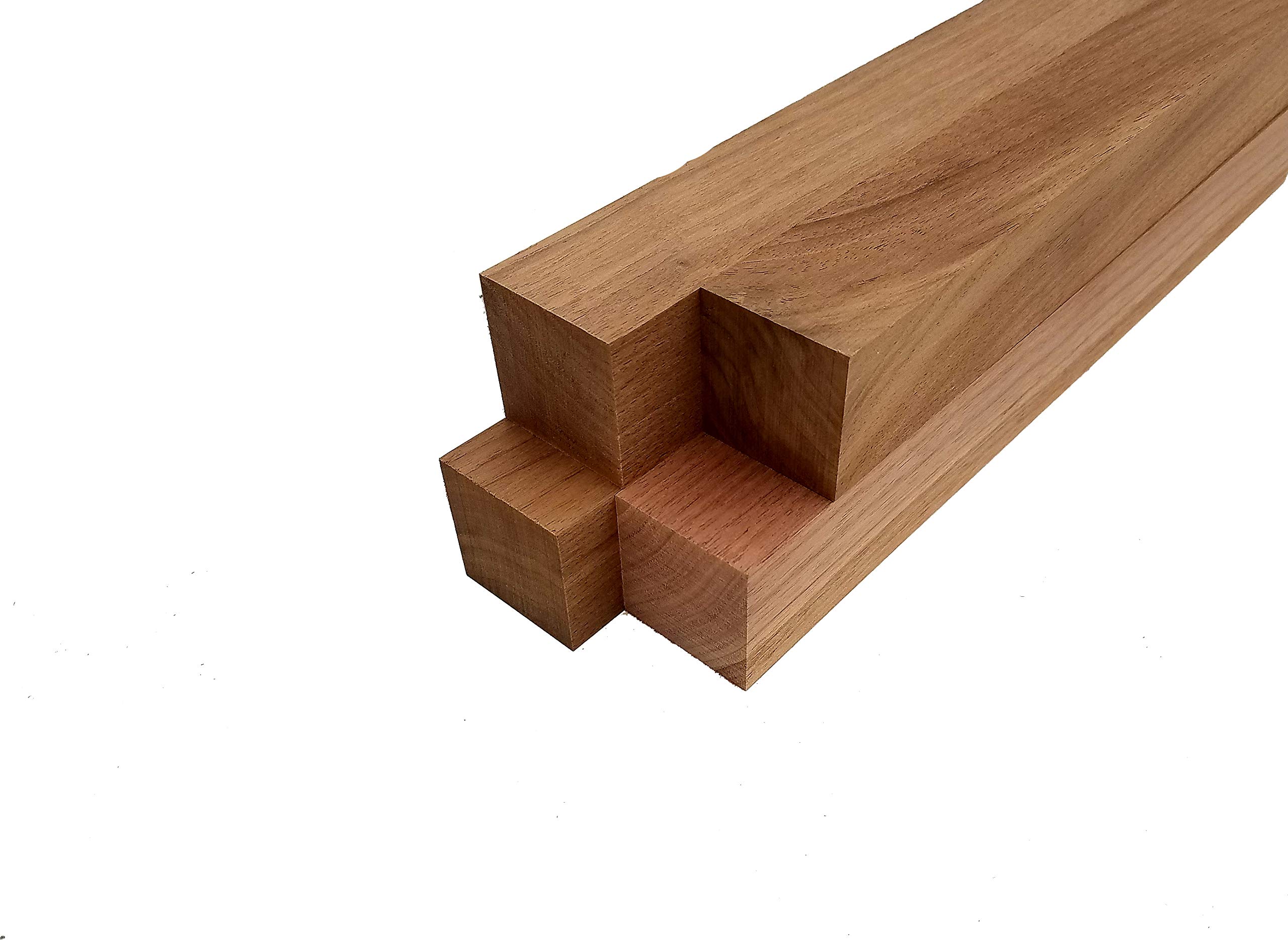 Barrington Hardwoods Black Walnut Turning Blank Squares - 1.5" x 1.5" (4 Pcs) (1.5" x 1.5" x 12")