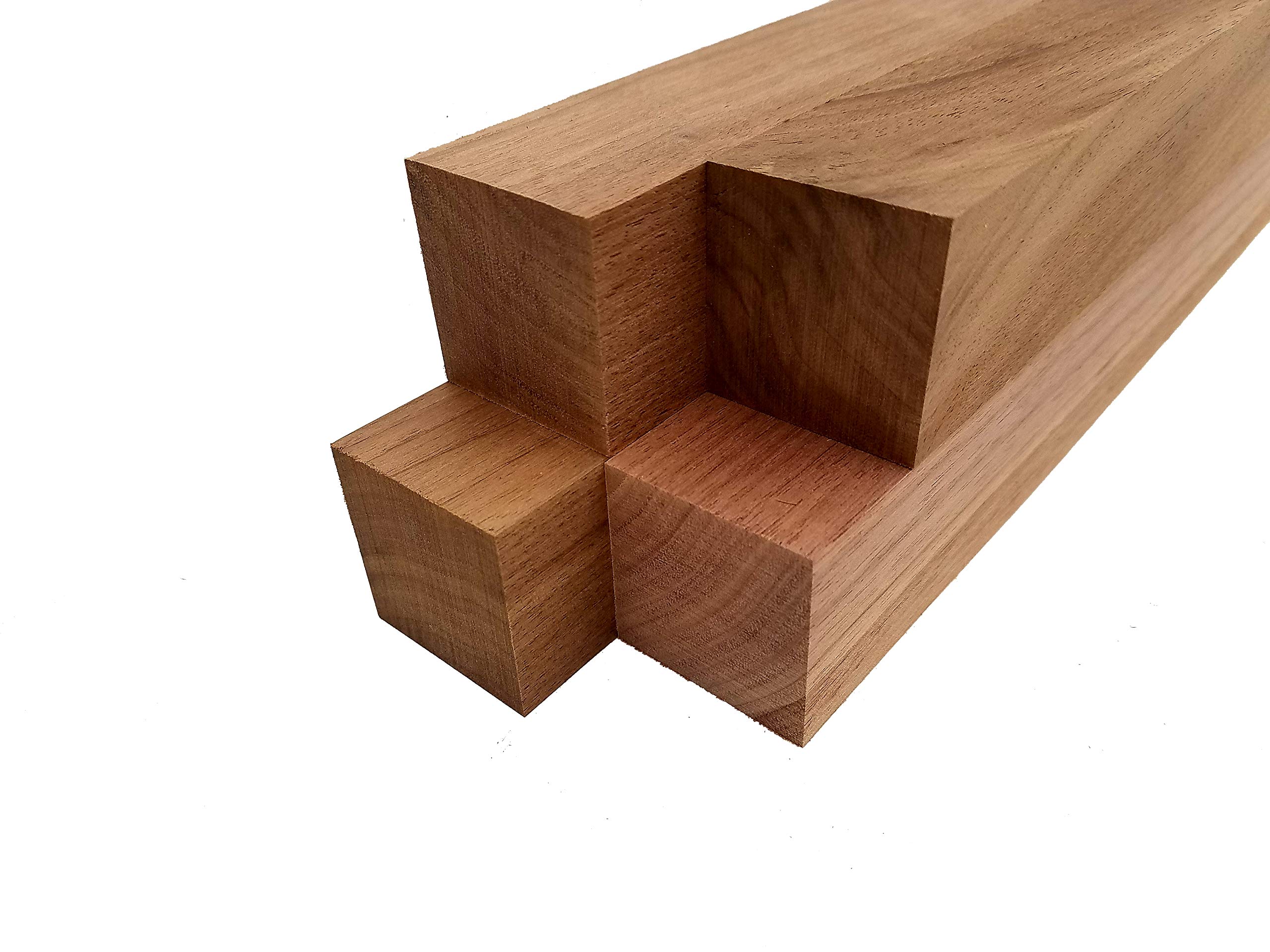 Barrington Hardwoods Black Walnut Turning Blank Squares - 1.5" x 1.5" (4 Pcs) (1.5" x 1.5" x 12")
