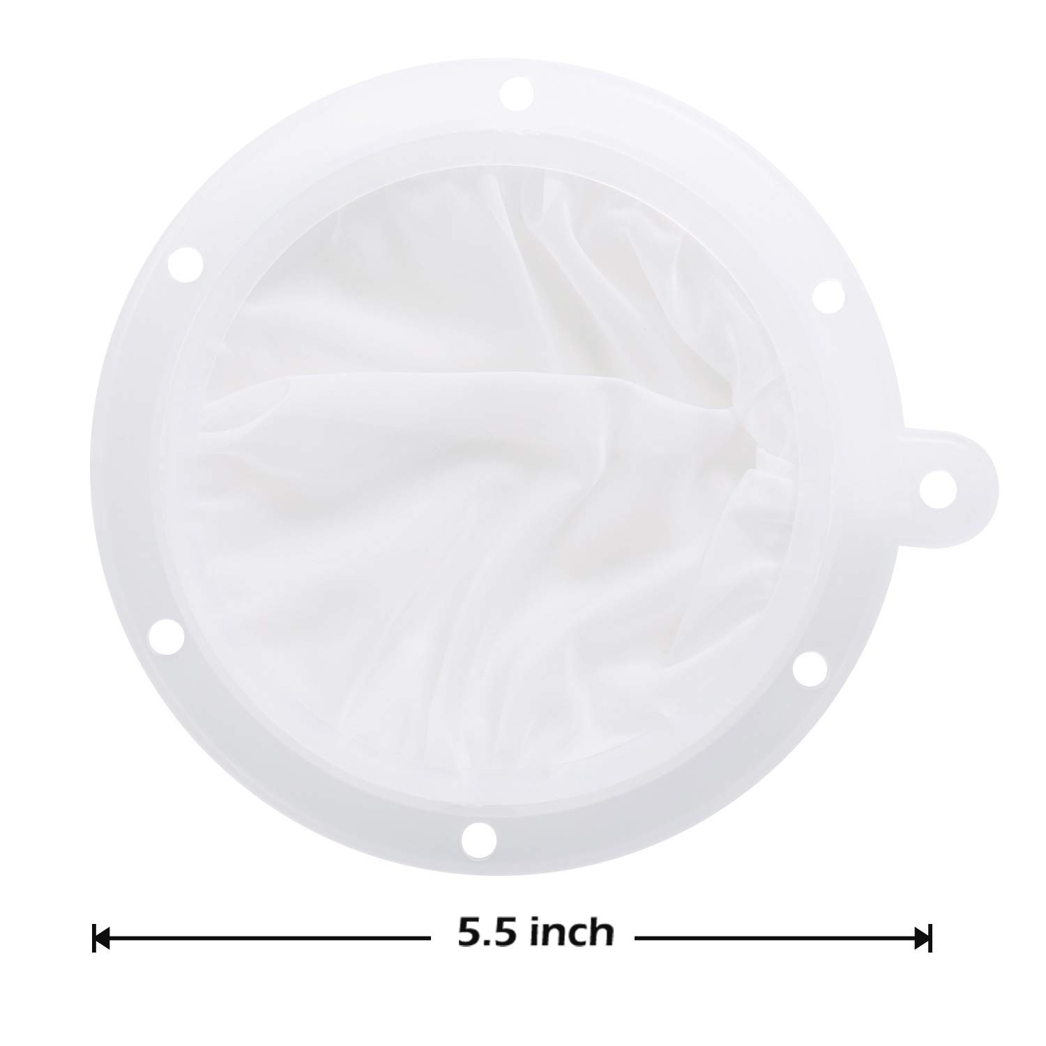 Toncoo 5.5-Inch Premium Food Filter Strainer, 200 Mesh Food Grade Filter Mesh, Tritan BPA Free Strainer Compatible with 5 Inch Kitchen Funnels, Ideal for Filtering Coffee, Juice, Oils, Wine, Soy Milk