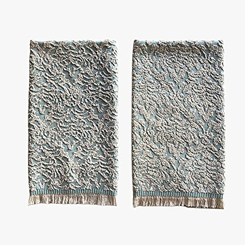 BRIDGE ISTANBUL Turkish Hand Towels - 100% Cotton Bathroom Hand Towels Decorative Set of 2 for Hand, Face, Gift, Hair Bath (20x32) Inches