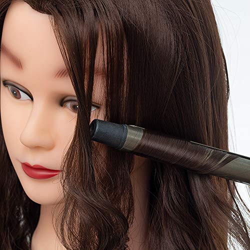 Cosmetology Mannequin Head Hair Styling 26-28inch Training Head Synthetic Fiber Manikin Head Doll Head with Clamp(#2 Black 20Inch)