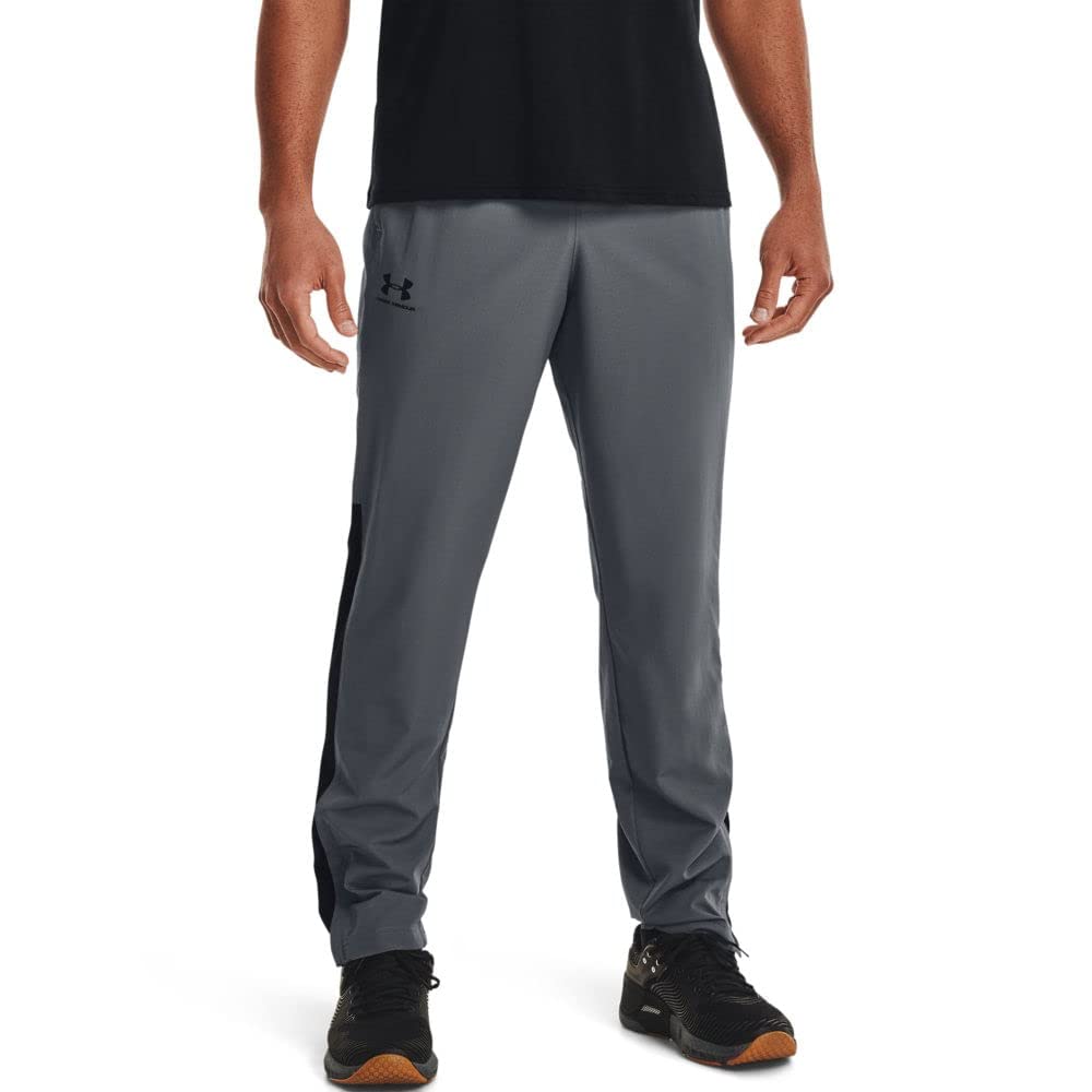 Under Armour Men's Woven Vital Workout Pants , Pitch Gray (012)/Black, X-Large
