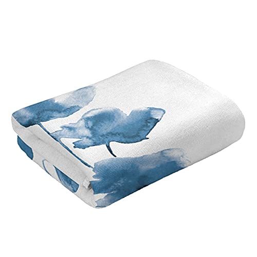 Ideolocator Chic Boho Exotic Flowers Hand Towels for Bathroom Soft Large Decorative Hand Towels Multipurpose for Bathroom, Hotel, Gym and Spa (27.5x15.7in, White)