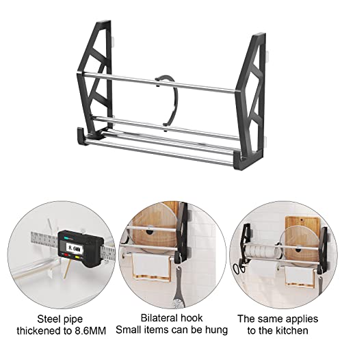 Hooshion Shoe Rack for Door, 4-Pack Wall Shoe Rack, Door Shoe Rack with Adhesive Hanging Strips and Storage Hooks, Shoe Wall Rack Without Drilling