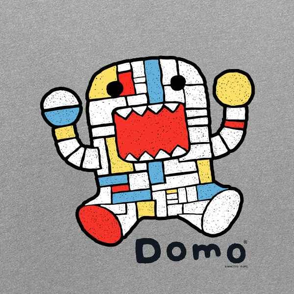 Pop Threads Domo Domondrian Art Funny Cute Long Sleeve Tee T-Shirt Sport Grey L