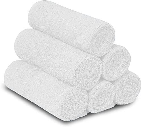 Salon Towel 16 x 26 White 24 Pack Premium Hand Towels - 100% Combed Ring Spun Cotton, Ultra Soft and Highly Absorbent, Extra Large Thick Hand Towels, Hotel & Spa Quality Hand Towels