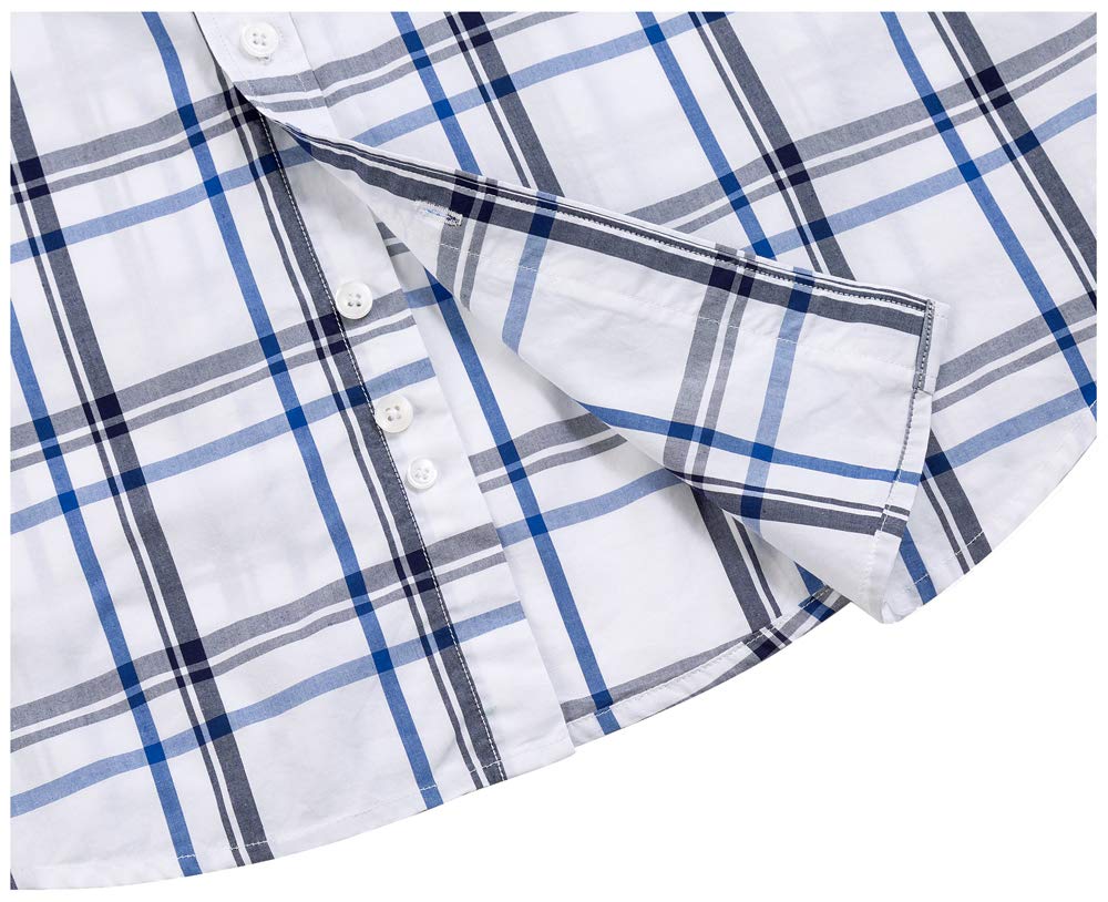 Double Pump Mens Button Down Shirts Cotton Long Sleeve Shirts Regular Fit(RM08LS02,XXL)