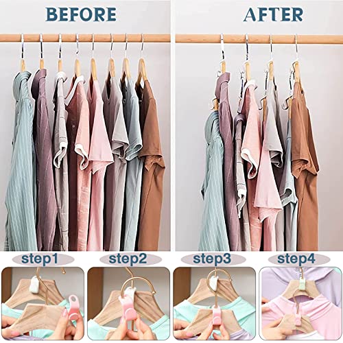 Clothes Hanger Connector Hooks 100 PCS, Hanger Extender Clips, Thicken, Load 30 Pounds,Cascading Hangers Space Saving Organizer for Heavy Duty Clothes Closet Plastic Mini Cascading Connection Hooks