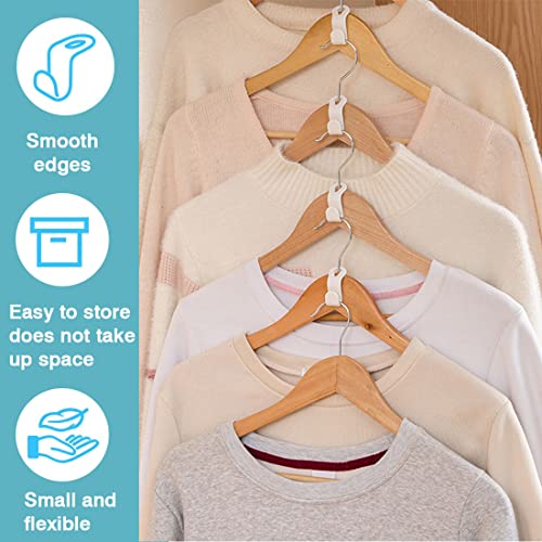Clothes Hanger Connector Hooks 100 PCS, Hanger Extender Clips, Thicken, Load 30 Pounds,Cascading Hangers Space Saving Organizer for Heavy Duty Clothes Closet Plastic Mini Cascading Connection Hooks