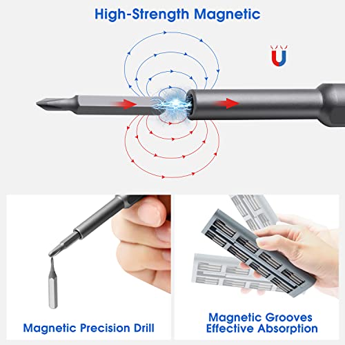SOONAN Mini Precision Screwdriver Set, 48 in 1 Small Screwdriver Torx Bit Set, with Premium Quality Aluminum Case for iPhone, Smartphone, iPad, PC, Electronic Toys, Laptop, Eyeglasses