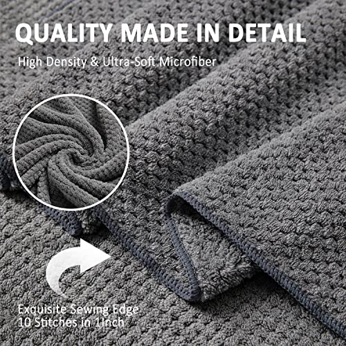 Dark Gray Hand Towels Set 2 Pack-16βx31β,Ultra Soft Microfibers Bathroom Towel Set Highly Absorbent Quick Dry Luxury Premium Towel Lightweight Durable Hand Towel Collection for Hotel Spa Gym Kitchen