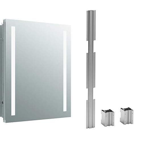 Kohler 99007-TLC-NA Verdera Lighted Medicine Cabinet, Aluminum and Verdera Medicine Cabinet Joining Kit