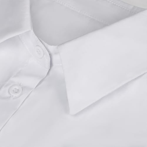 Fake Collar Detachable Dickey Collar Blouse Half Shirts Peter Pan Faux False Collar for Women & Girls Favors, White