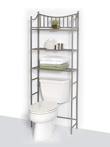 Zenna Home 9065NN Bathroom Spacesaver, Satin Nickel 9.5D x 25.19W x 66.38H in