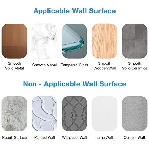 Conworld 2 Packs Shower Caddy Adhesive Replacement, Strong Sticky Heavy-duty Wall Adhesives Nail Free Transparent Adhesive Pad, Adhesives Hook for Shower Caddy, Kitchen Racks, Bathroom Storage Shelves