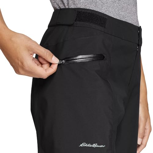 Eddie Bauer Women's Cloud Cap Stretch Rain Pants, Black, X-Small