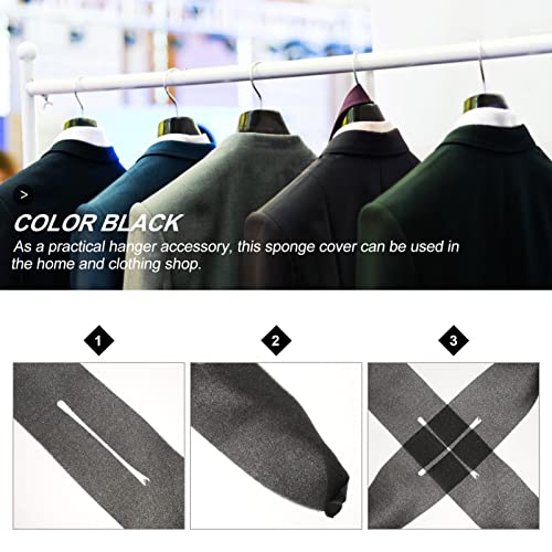 ORFOFE Clothing Hanger Sleeve 60 pcs Hanger Sponge Padded Hangers Hanger Foam Cover Hangers Garment Protector Pad Anti- Skid Closet Hanger Cover
