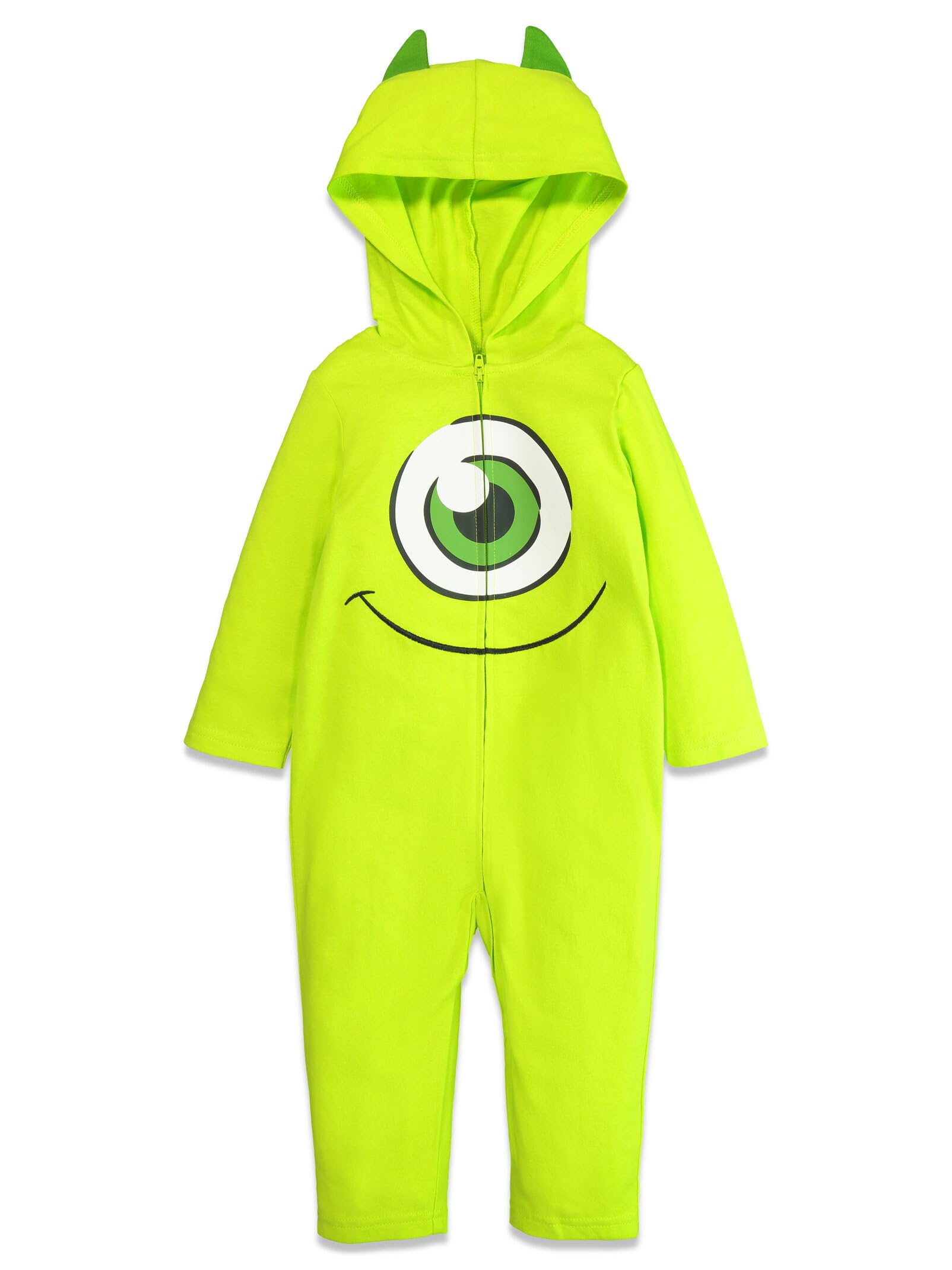 Disney Pixar Monsters Inc. Mike Wazowski Infant Baby Boys Cosplay Fur Coverall 18 Months