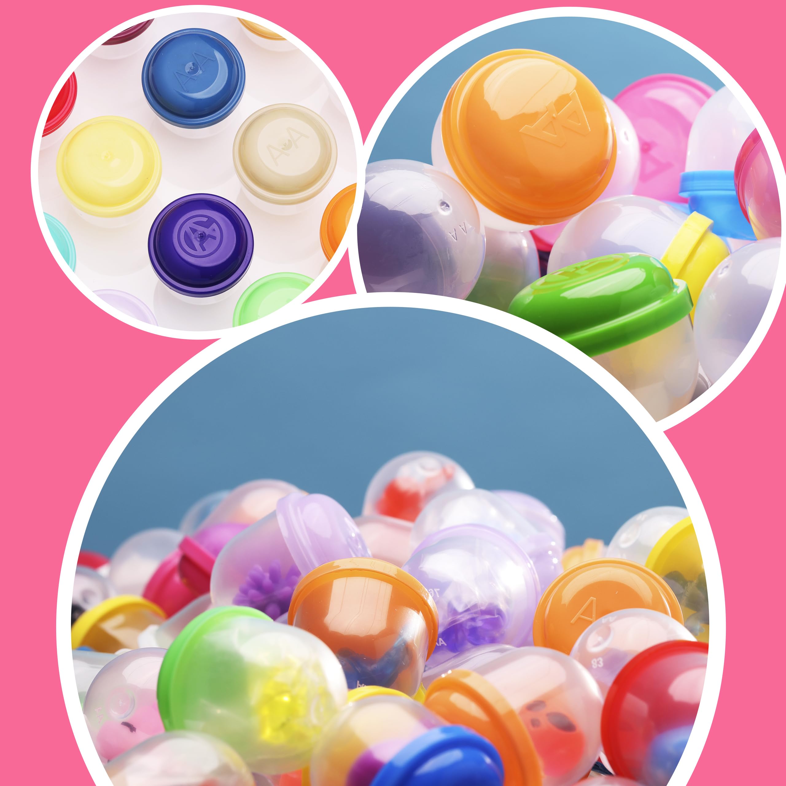 Capsule Vending Machine Translucent Acorn Capsules Empty 100 pcs 1.1 inch - Gumball Machine Capsules Bulk Party Favors Containers - Easter Basket Stuffers Gifts Pinata Stuffers DIY Craft Supplies