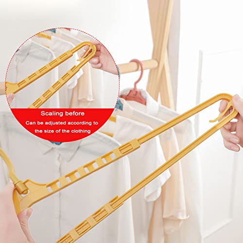 ZEYDURL Large Clothes Hangers Extra Wide Hangers Towel Clips Enlarge Adjustable Shoulder 16.9β-26.2β Drying Hanger for Wide Clothes, Shirts, Bath Towels 4 Pack(White)