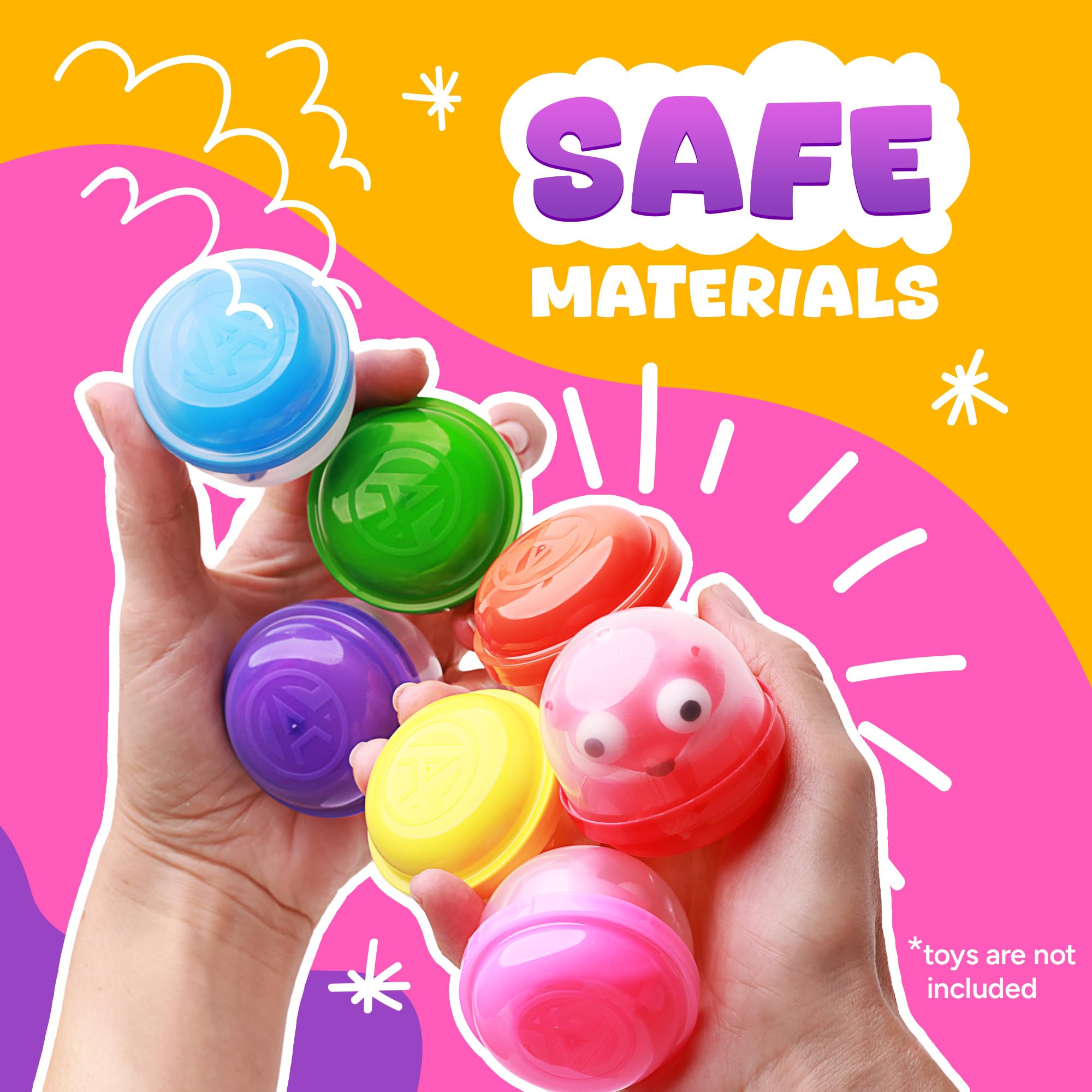 Capsule Vending Machine Translucent Acorn Capsules Empty 120 pcs 2 inch - Gumball Machine Capsules Bulk Party Favors Containers - Easter Basket Stuffers Gifts Pinata Stuffers DIY Craft Supplies