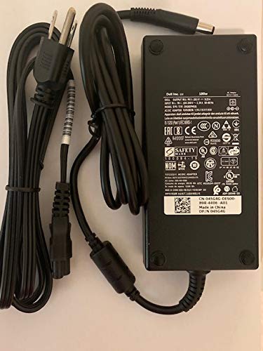 Dell 180W AC Adapter for Precision 7520, Alienware 15 R4, Alienware 17 R5, G7 15 (7588), G3 15 (3579) G3 17 (3779), G5 15 (5587), Inspiron 15 7000 Series (7577), Alienware M15, NDFTY, 450-AGCU, 45G4G
