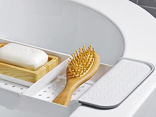 SDGH Retractable Bathtub Storage Rack Bath Tray Shelf Tub Multi-Function Bathroom Tool Towel (Color : OneColor)