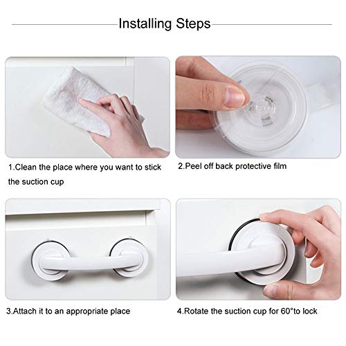 White AntiSlip Grip, AntiSlip Handle, Room Handle, For Home Office Bathroom For Shower Room
