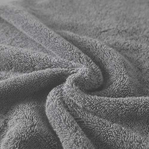 Lin Cotton Hand Towels, Soft & Highly Absorbent Hand Towel for Bathroom,Set of 2 Grey 14 x 30 Inch