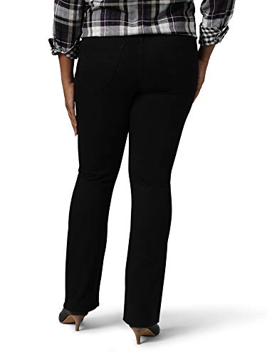 Riders by Lee Indigo Women's Midrise Bootcut Jean, Black, 12 Petite