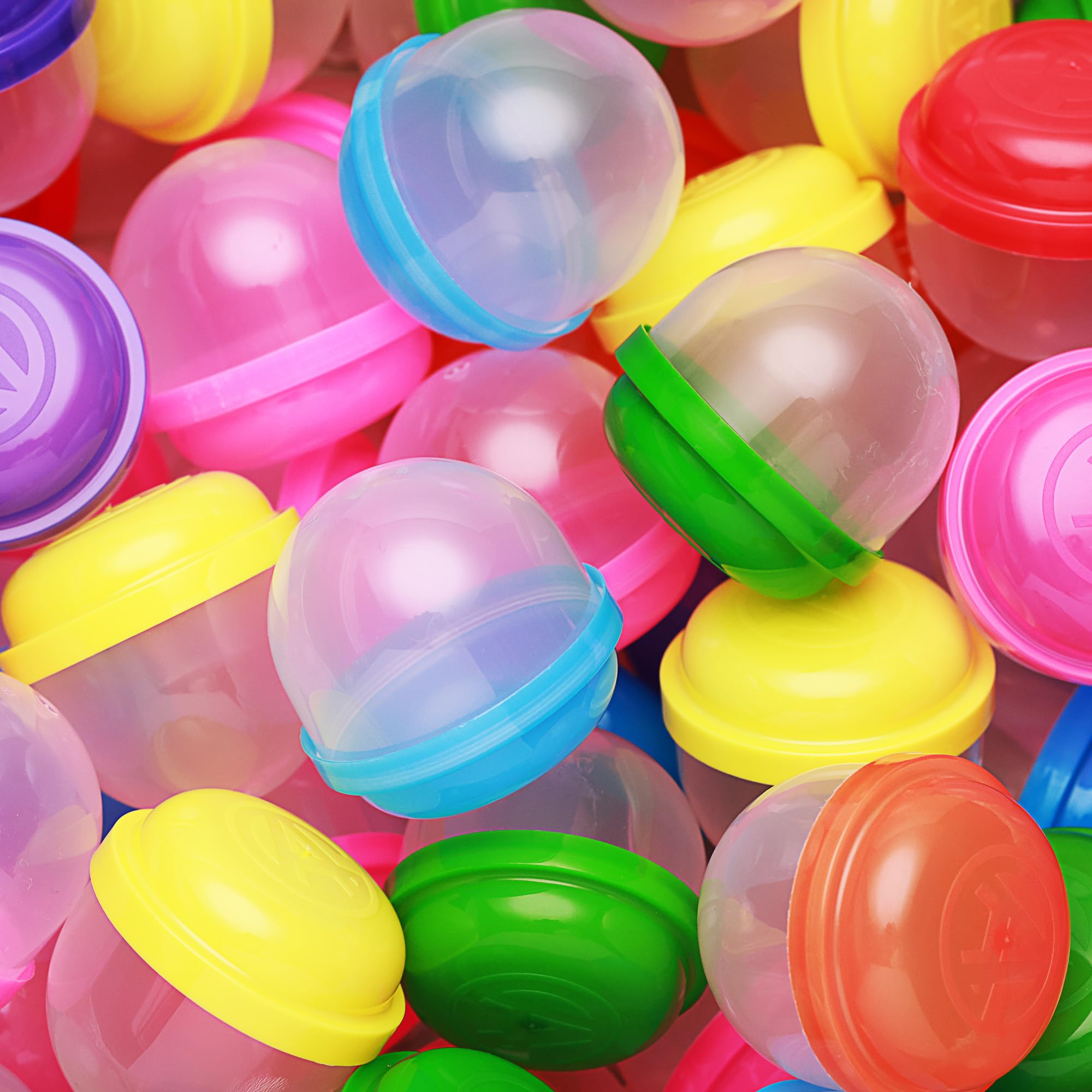 Capsule Vending Machine Translucent Acorn Capsules Empty 120 pcs 2 inch - Gumball Machine Capsules Bulk Party Favors Containers - Easter Basket Stuffers Gifts Pinata Stuffers DIY Craft Supplies