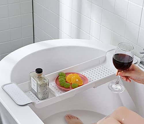 SDGH Retractable Bathtub Storage Rack Bath Tray Shelf Tub Multi-Function Bathroom Tool Towel (Color : OneColor)
