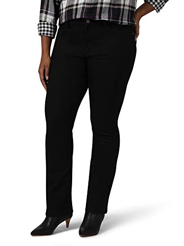 Riders by Lee Indigo Women's Midrise Bootcut Jean, Black, 12 Petite