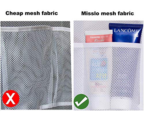 MISSLO Shower Caddy Organizer 5 Pockets + Mesh Shower Organizer Hanging 15 Pockets Over the Door