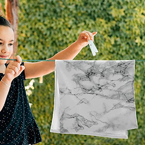 Marble Bath Hand Towel 2 Pcs Absorbent White Marble Prints with Black Hand Towels Granite Marbling Face Towel Soft Marble Stone Fingertip Towel for Bathroom Kitchen Hotel Spa Decor Gift 28.3x14.4in
