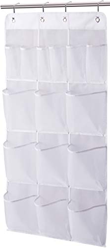 MISSLO Shower Caddy Organizer 5 Pockets + Mesh Shower Organizer Hanging 15 Pockets Over the Door