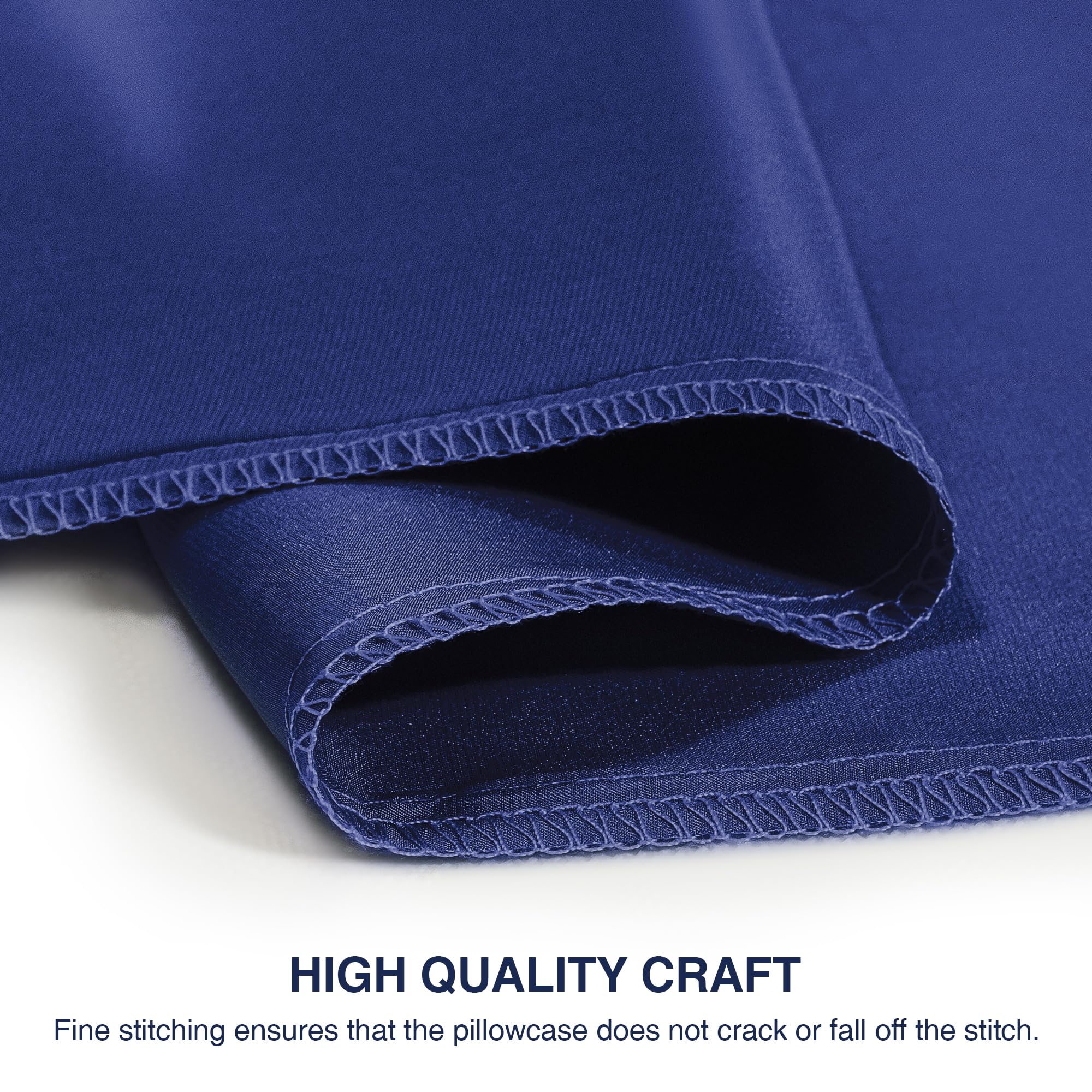 EXQ Home Silky Satin Pillowcase for Hair and Skin,Soft Cooling Pillow Cases Queen Size Set of 2 Satin Pillow Case with Envelope Closure Navy Blue (Queen,20x30 inch)