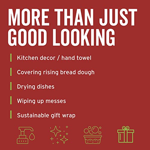 RubiaRojo Holiday Kitchen Towel β Merry Christmas Ya Filthy Animal β White Flour Sack Hand Towel