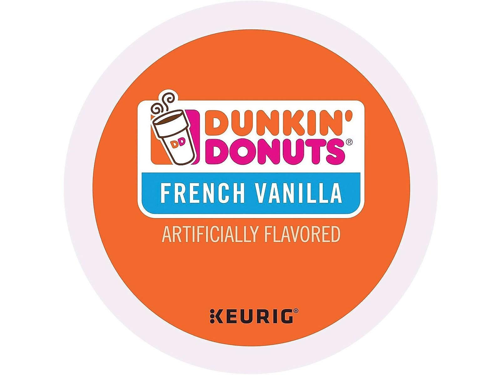 Dunkin' Donuts 2519292 French Vanilla Coffee K-Cup Pods Medium Roast 24/Box (400847)