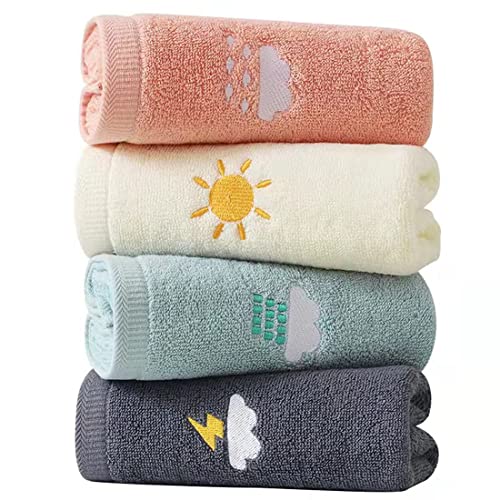 LRUUIDDE Bathroom Hand Towels Set of 4, Hand Towel Soft 100% Cotton Towel Highly Absorbent Hand Towel, Hand Towels for Bath, Hand, Face, Gym and Spa, Size 14" x 29"