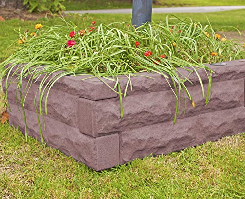Good Ideas GW-STW024-RED Wizard 2 Foot Stone Red Brick Wall,Garden Border