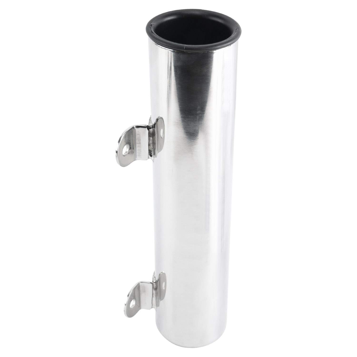 Amarine Made Boat Marine Fishing Stainless Steel Side Mounted Transom Mounted Rod Holders with Weld Brackets (2-Pack)