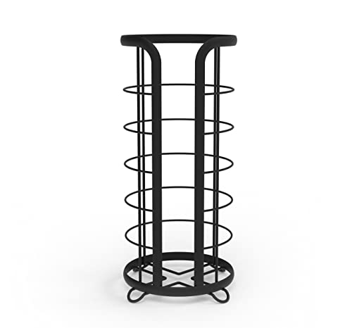 BROOKSTONE, Trending Black Toilet Paper Holder, Freestanding Bathroom Tissue Organizer, Minimalistic Storage Solution, Modern & Stylish Design [Holds MEGA Rolls]