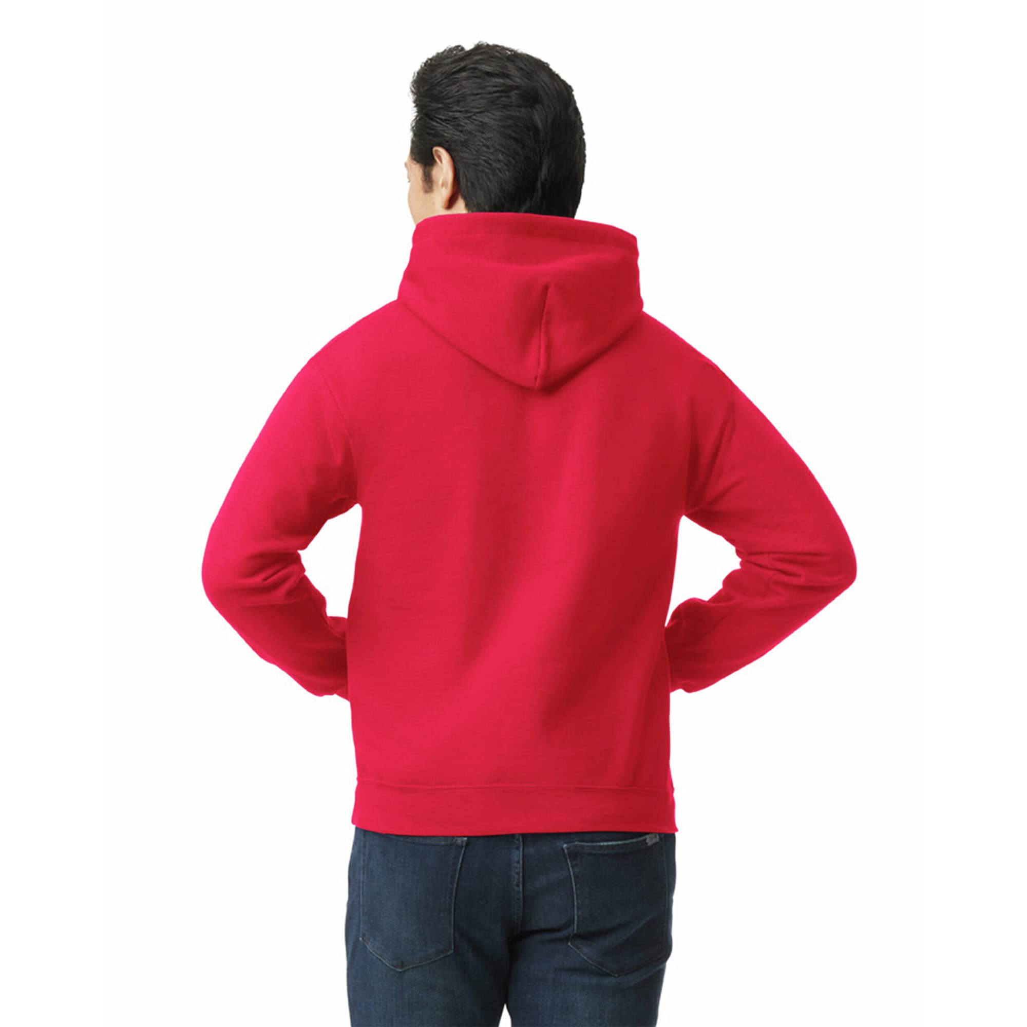 Gildan Adult Fleece Hoodie Sweatshirt, Style G18500, Multipack, Red (1-Pack), Large