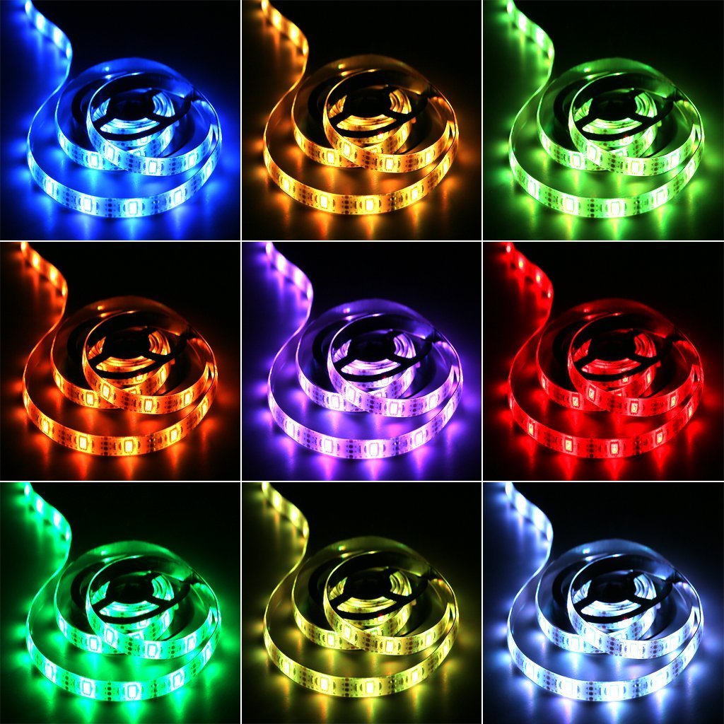 STAR LIGHTING Led Strip Lights 6.56ft for 40-60in TV USB Backlight Kit with Remote, 16 Color 5050 Bias HDTV (24Key Remote)