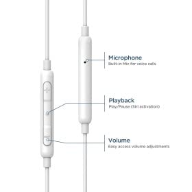 Thore iPhone Earbuds with Lightning Connector MFi Certified by Apple Earphones (V100) Wired in-Ear Headphones with Volume Control & Mic for iPhone X, XS, XR, 11, 12, 13, 14 Pro Max (White Silver)