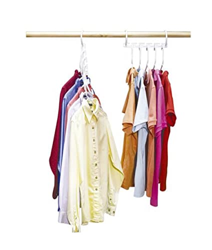 household trends 8 Pack Space Saving Closet Hangers White